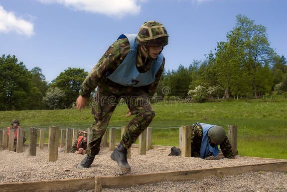 Assault course sprint stock photo. Image of camouflage - 1051680
