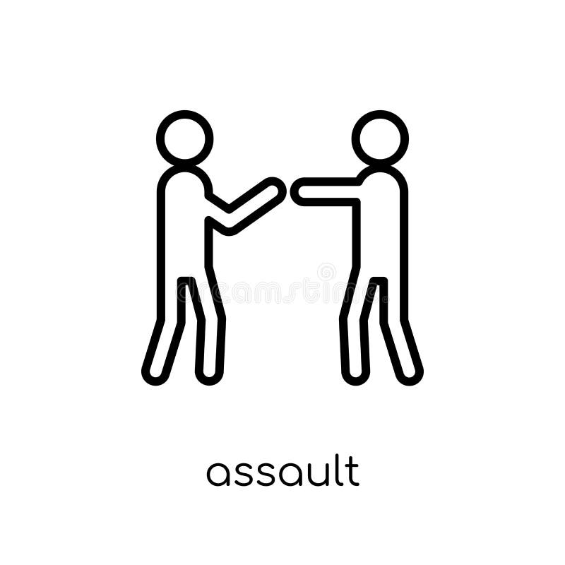 Assault Linear Icon. Modern Outline Assault Logo Concept on Whit Stock ...