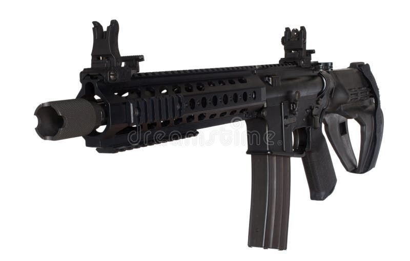 Assault pistol stock photo. Image of sights, muzzle, metal - 45277674