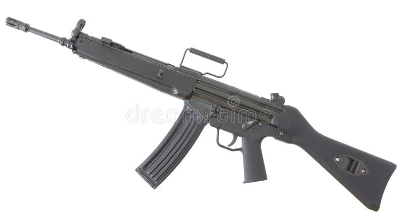 Assault rifle stock photo. Image of weapon, handle, carry - 12795948