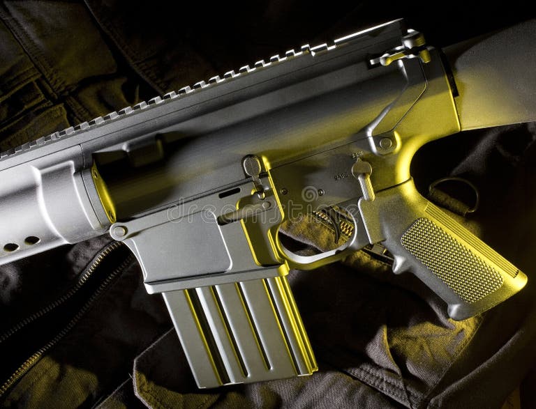 Assault rifle stock photo. Image of grip, assault, magazine - 16242508