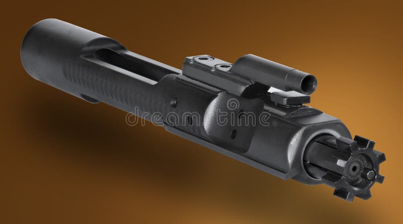 Assault Rifle Bolt Carrier Group Stock Image - Image of group, shadow ...