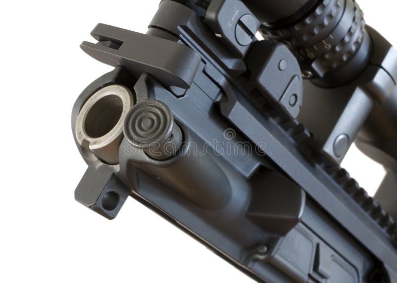 Assault rifle chamber stock image. Image of white, weapon - 15036131