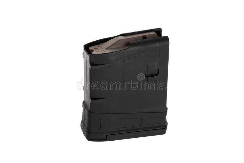 Assault Rifle Magazine Geïsoleerd Op Wit Stock Foto - Image of kanon ...