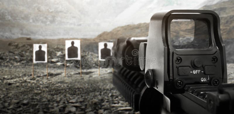 Sniper Rifle Scoping Target View, Stock Image - Image of optical ...