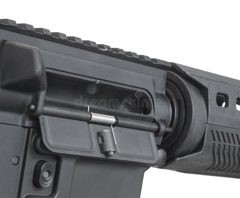 Assault Rifle Unloaded with an Empty Chamber Stock Image - Image of ...