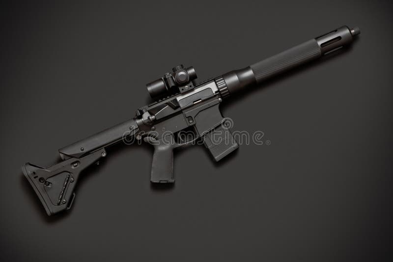 Semi automatic rifle stock image. Image of weapon, pistol - 36340687