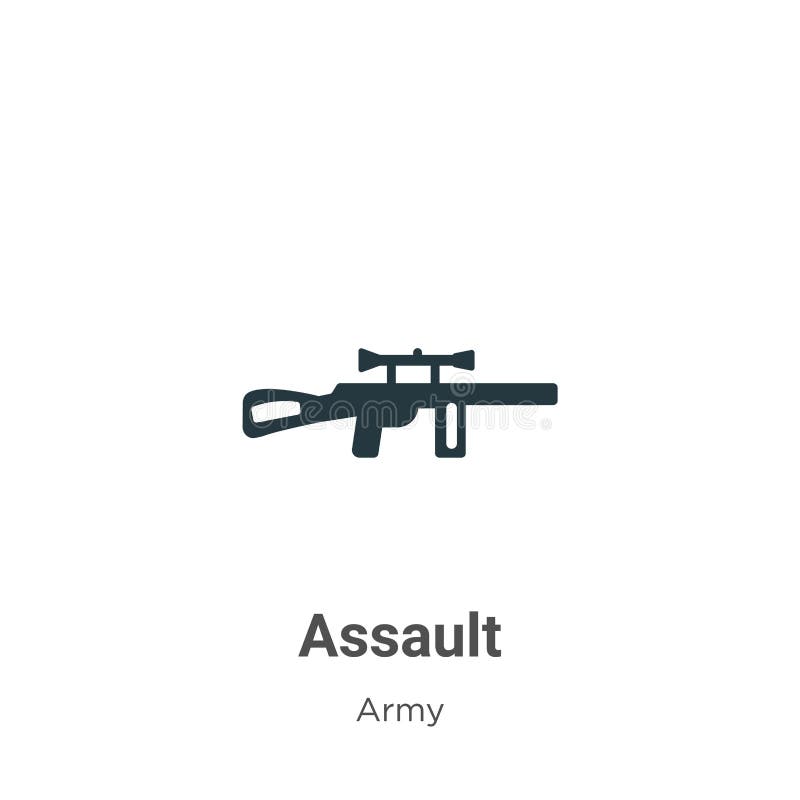 Assault Vector Icon on White Background. Flat Vector Assault Icon ...