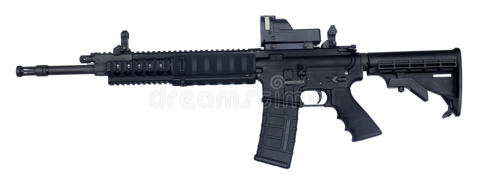 US Army M4A1 Rifle. Special Forces Weapon. Stock Photo - Image of ...