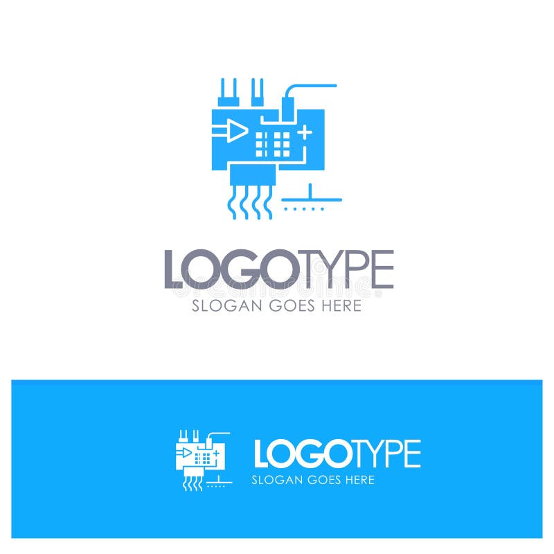 Assemble, Customize, Electronics, Engineering, Parts Blue Solid Logo ...