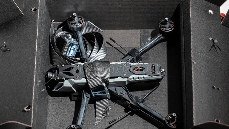 Assembled FPV Drone in Box Modern Technology System Object for Flying ...