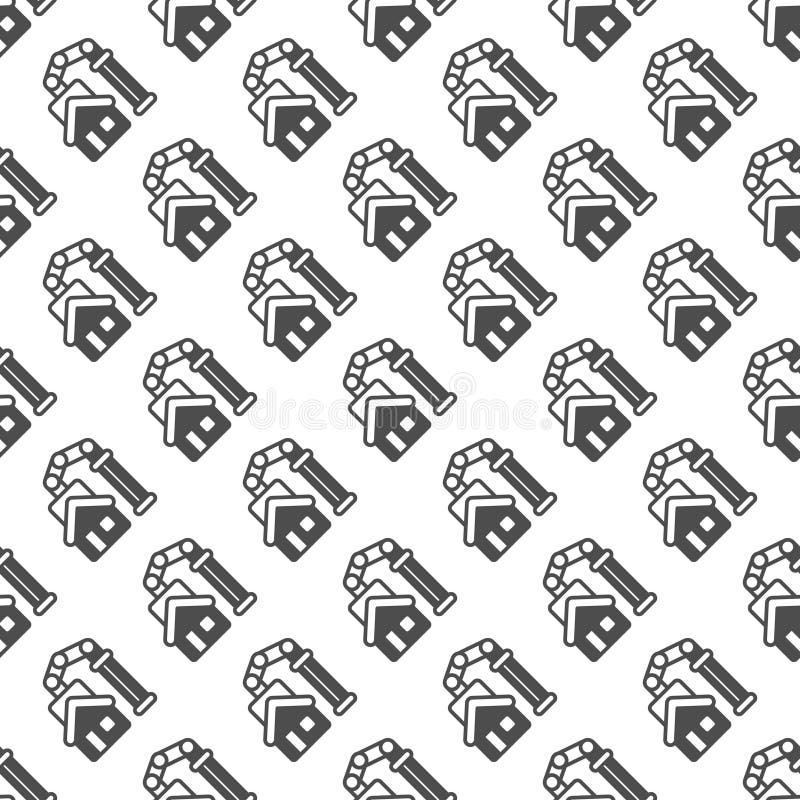 Assembled House and Crane Solid Seamless Pattern, Construction Theme ...