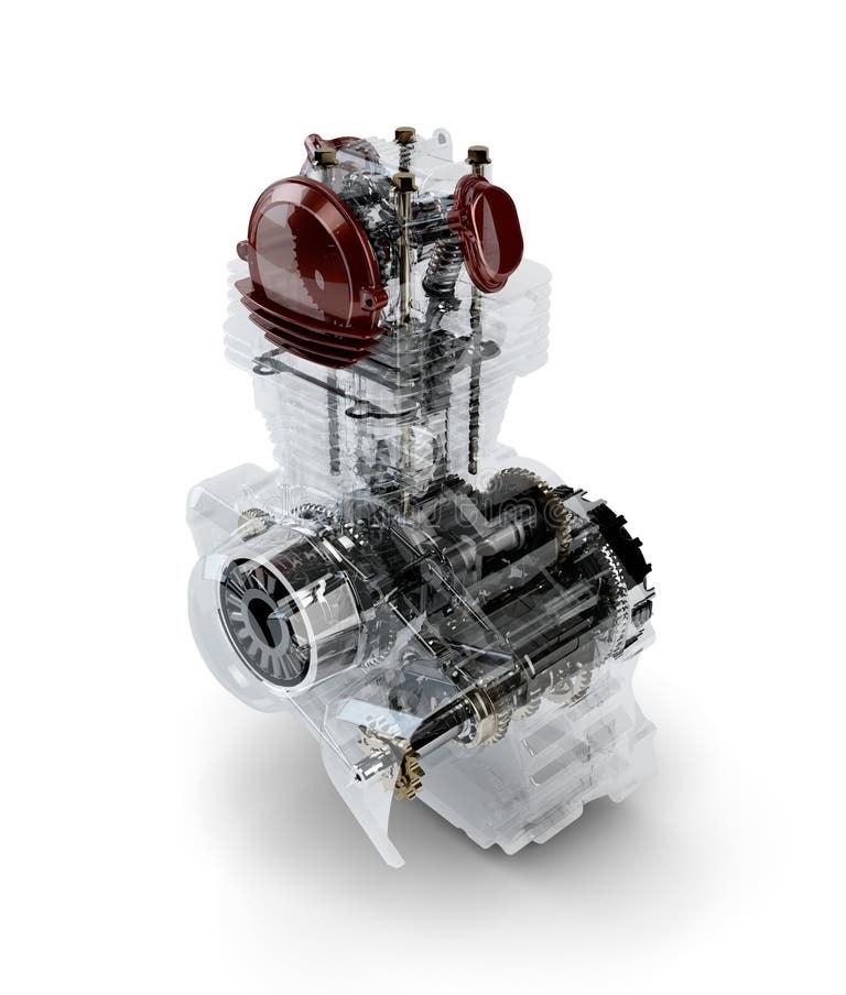 Assembled Motorcycle Performance Engine Stock Illustrations – 4 ...