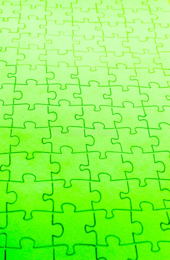 Jigsaw Puzzle Pieces On Bright Green Background Stock Image - Image of ...