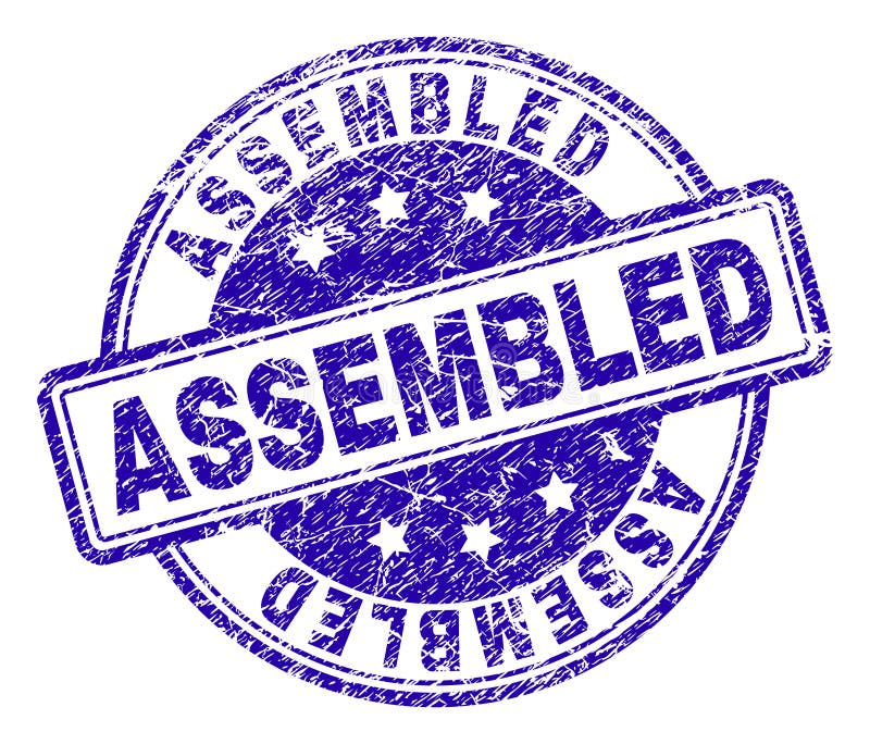 Grunge Textured ASSEMBLED Stamp Seal Stock Vector - Illustration of ...