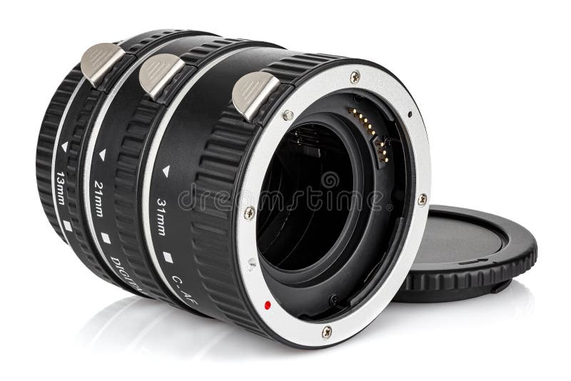 Assembled Three Macro Rings for DSLR Camera with Removed Front Cap ...