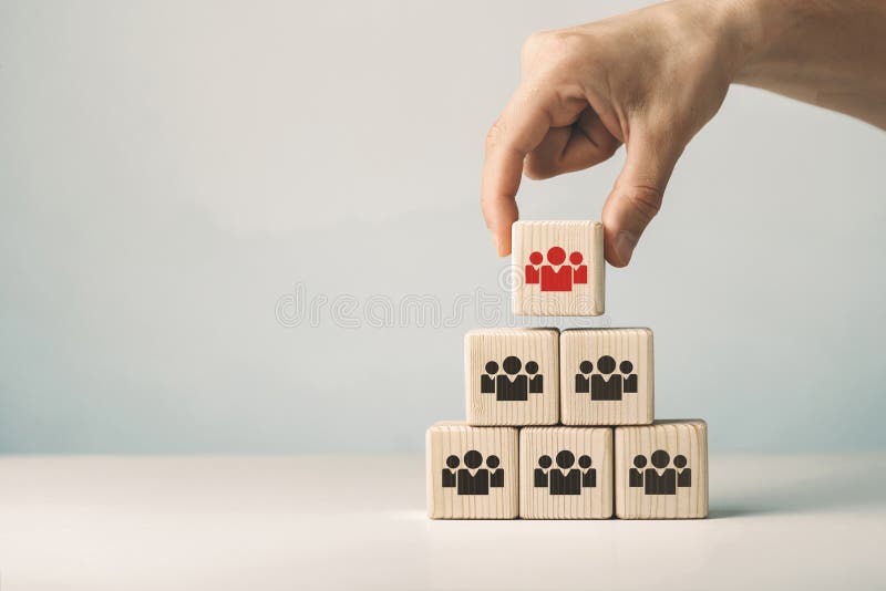 Assembled Wooden Cubes on the Theme of Business Leadership Stock Photo ...