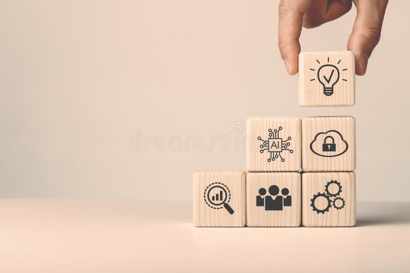 Assembled Wooden Cubes on the Topic of the Application of Artificial ...