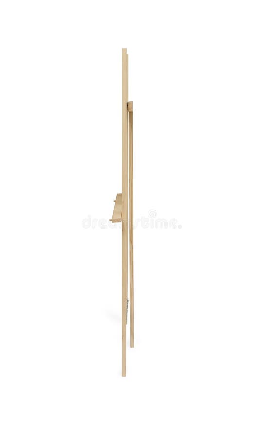 Assembled Wooden Easel Isolated on White Stock Photo - Image of wooden ...