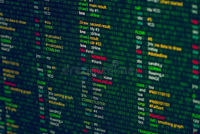 Assembler Source Code Stock Image Image Of Data Script 37852485 8149