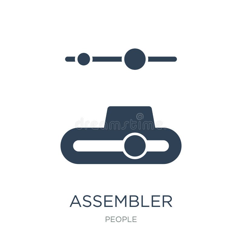 Assembler Icon in Trendy Design Style. Assembler Icon Isolated on White ...