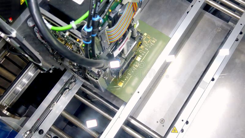 Assembles Motherboard with SMD Details by Machine Tool Stock Video ...