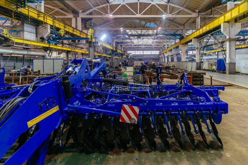 Assembling of Agricultural Disc Cultivator in Factory Stock Photo ...