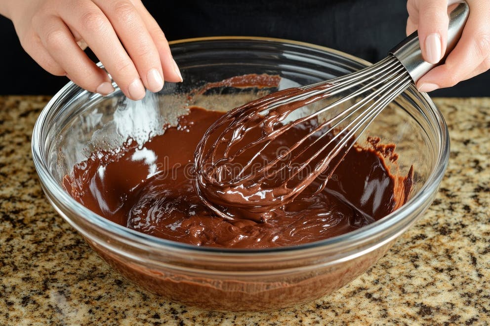 Assembling a Cake on the Table and Combining the Ingredients for Baking ...