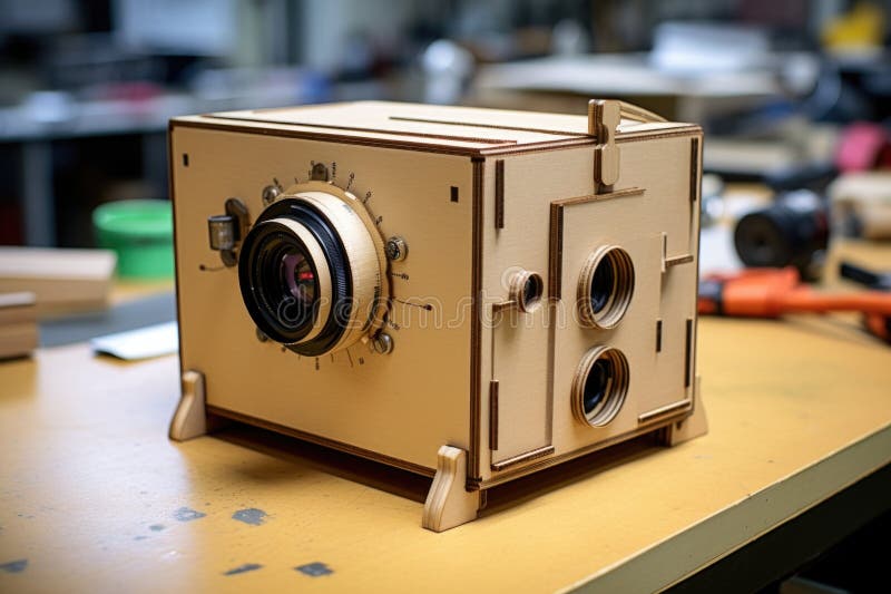 Assembling Cardboard Box for Pinhole Camera Stock Photo - Image of ...