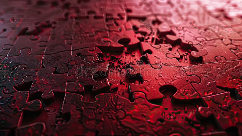 Cardboard Puzzle Pieces in Soft Gradient Transition Being Assembled ...