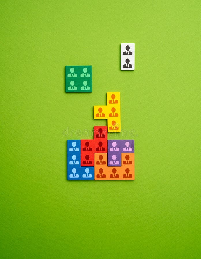 Assembling a Company from Various Teams and Departments. Stock Photo ...