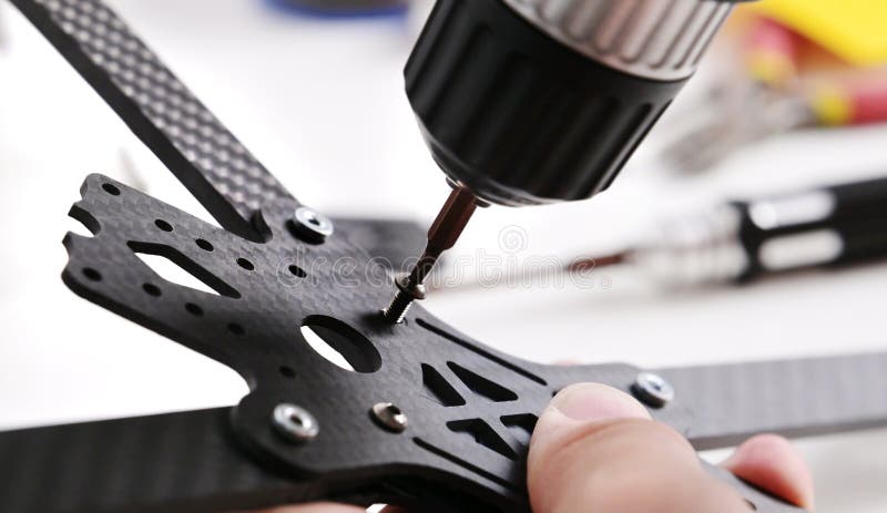 Assembling DIY Fpv Drone Frame Stock Photo - Image of craftsmanship ...