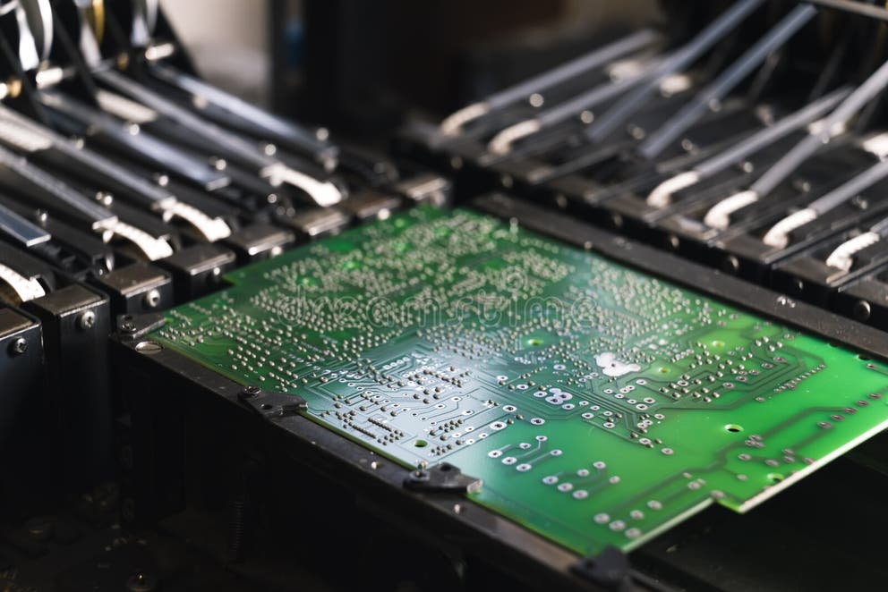 Assembling Electrical Components of PCB Printed Circuit Board in SMD ...