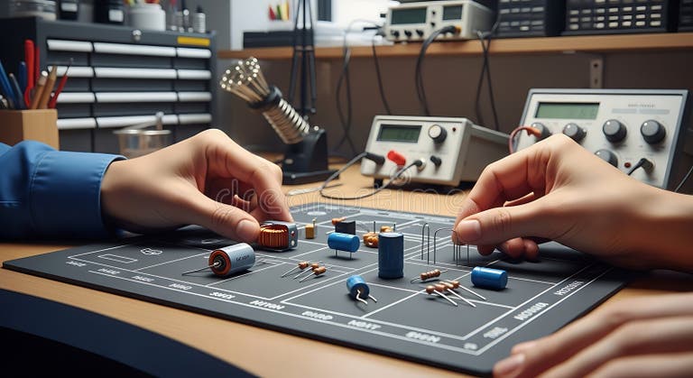 AI-Generated Electronics Assembly Stock Photo - Image of electrical ...