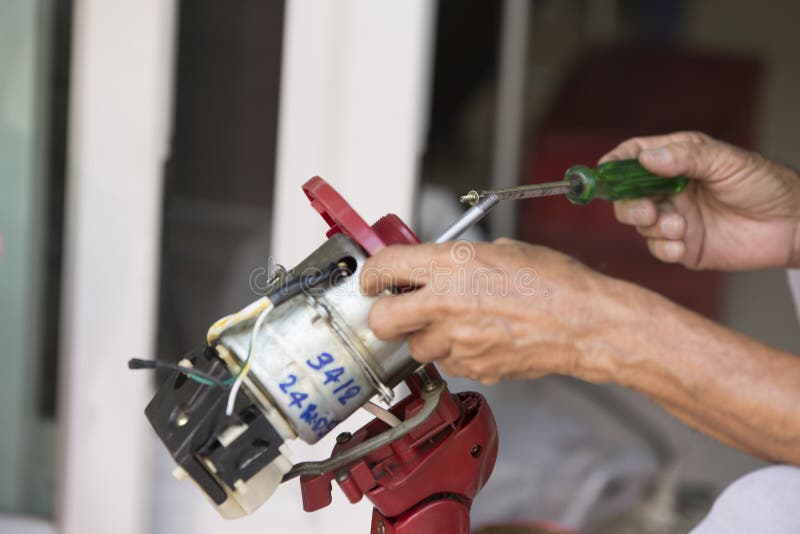 Assembling Fan Motor stock image. Image of electronic - 62832065