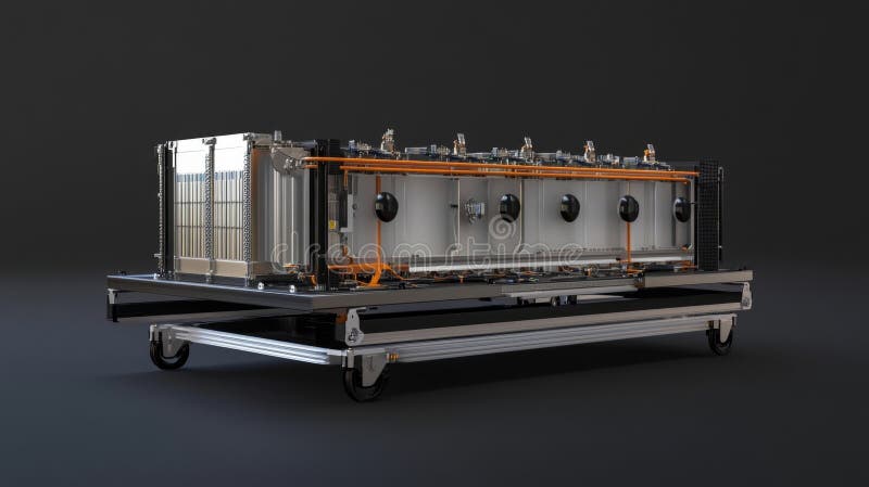 Assembling Hydrogen Fuel Cell Stack for Zero Emission Technology Stock ...
