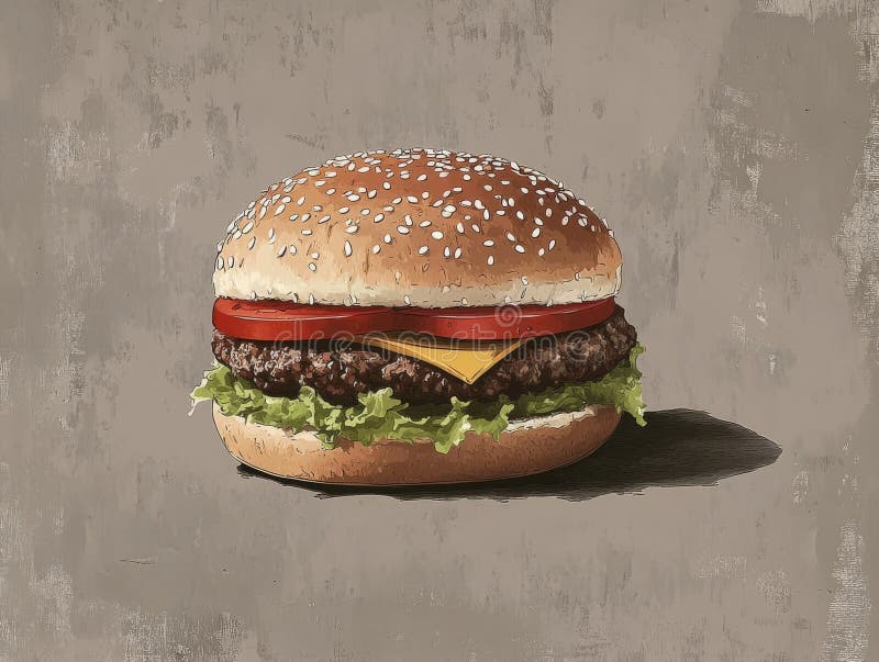 Assembling a Minimalist Flat Burger with Lettuce and Tomato is a Hassle ...