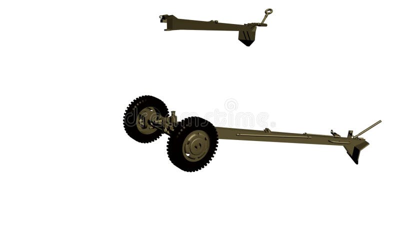 Assembling the 105 Mm Gun, Howitzer. Footage. Animation Stock Footage ...