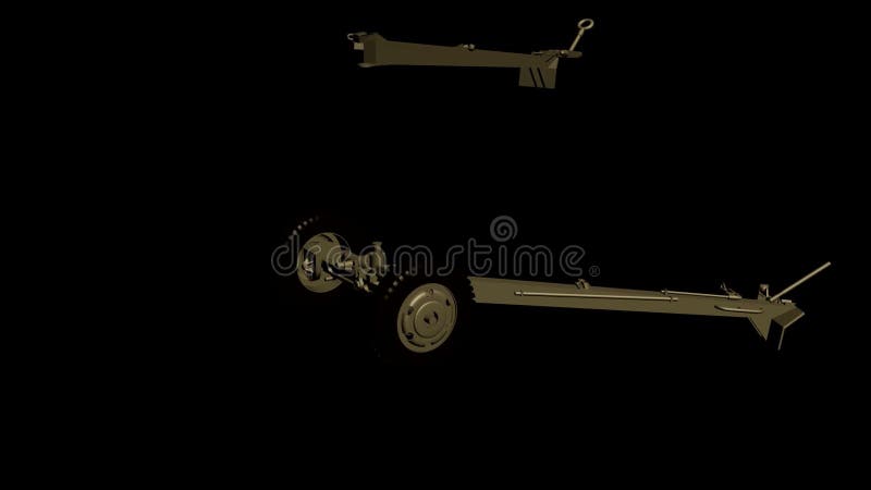 Assembling the 105 Mm Gun, Howitzer. Footage. Animation Stock Footage ...
