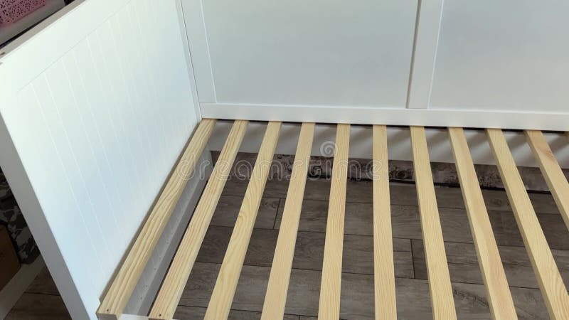 Assembling an Ottoman. Installation of Base, Backrest, and Handrails ...