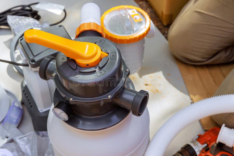 Assembling Sand Filter System Tank Using Equipment that is Used To ...