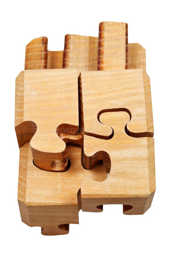 Three Dimensional Wooden Mechanical Puzzle Stock Photo - Image of ...