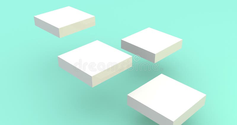 Assembling White Platforms into 3d Cube Footage Stock Footage - Video ...