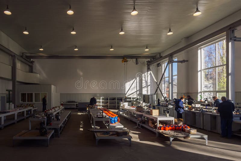 Assembling Workshop in Factory Editorial Image - Image of flange, plant ...