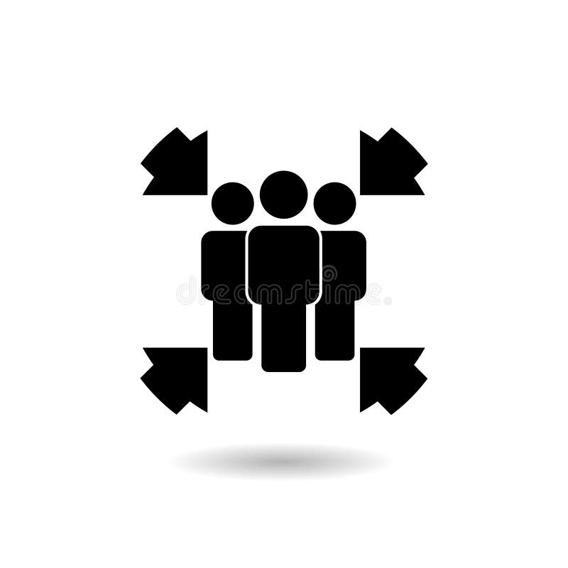 Assembly Area Icon Sign with Shadow Stock Vector - Illustration of ...