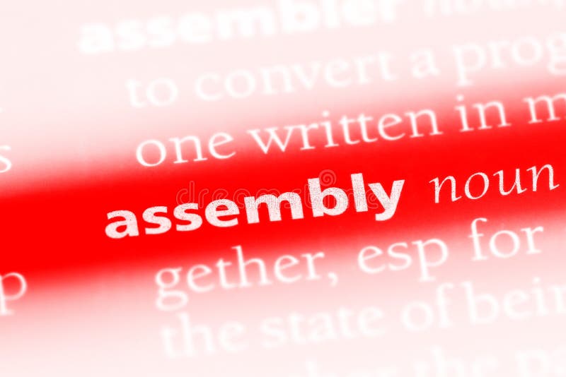 Assembly Word Cloud Hand Writing Concept Stock Image - Image of ...
