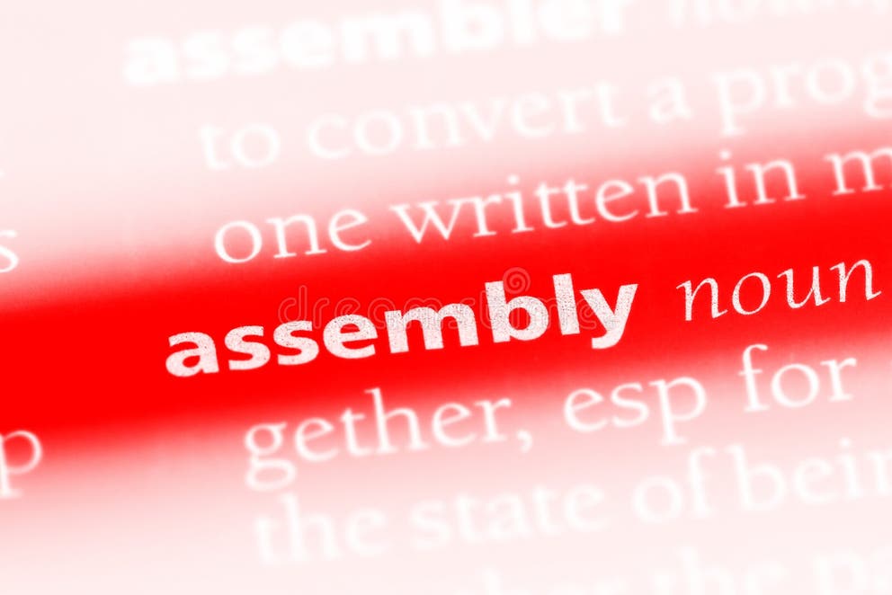 Assembly stock photo. Image of idea, word, writing, info - 114412398