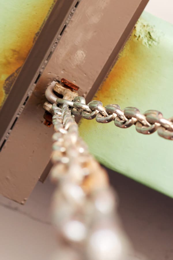 Assembly Attached To the Bridge Structure of Suspension on Chains Stock ...