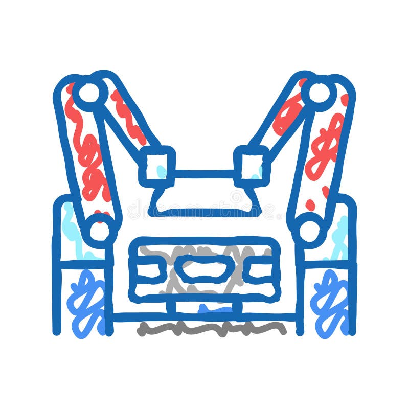 Assembly Car Icon Doodle Illustration Stock Illustration - Illustration ...