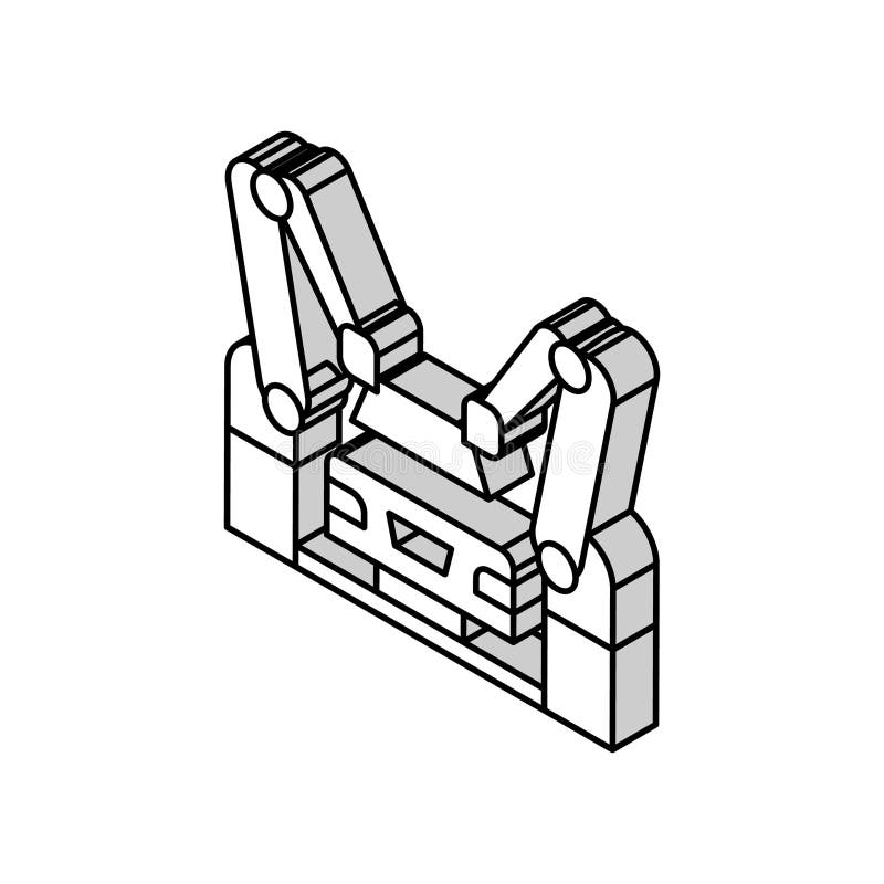 Assembly Car Isometric Icon Vector Illustration Stock Vector ...